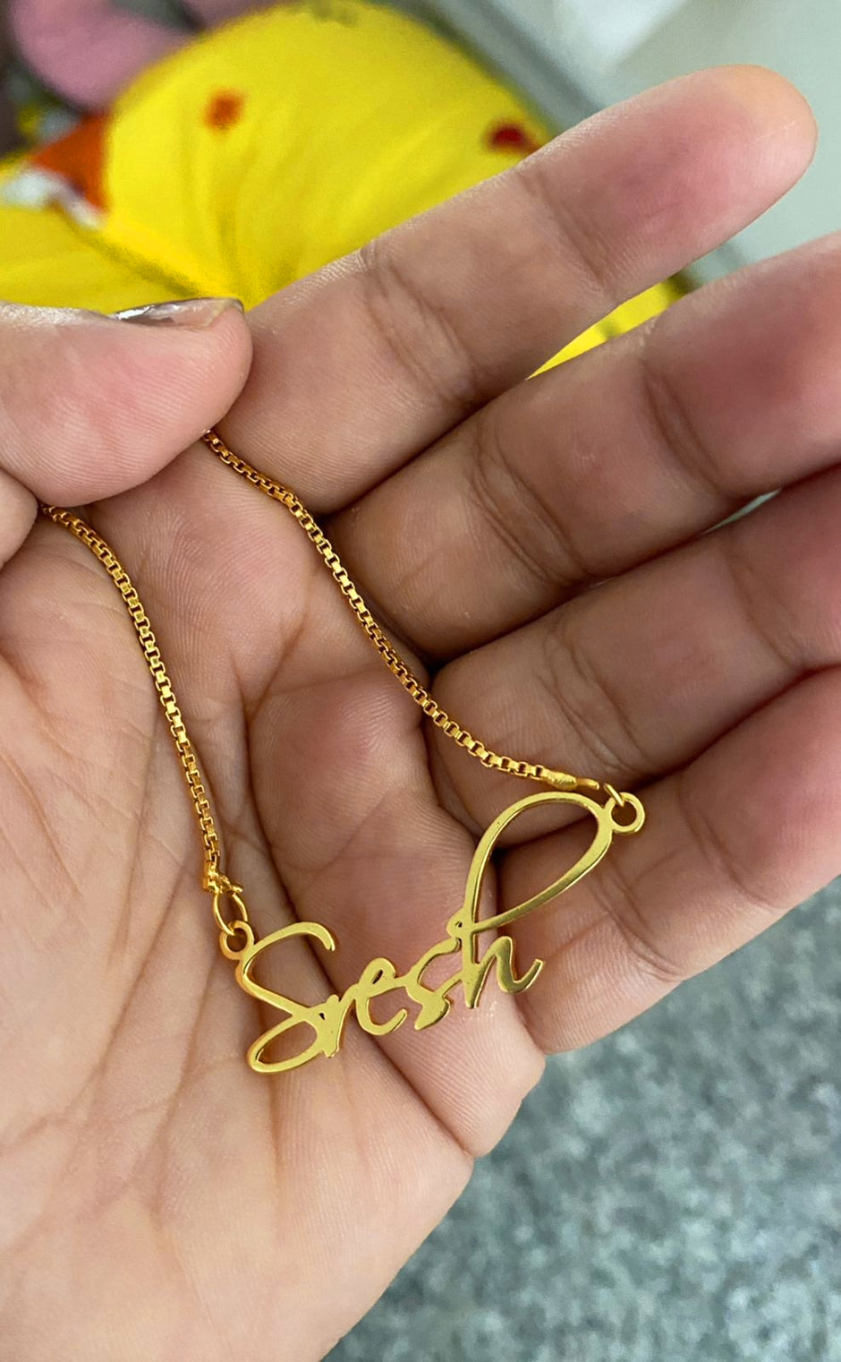 Cursive Curved Name Necklace