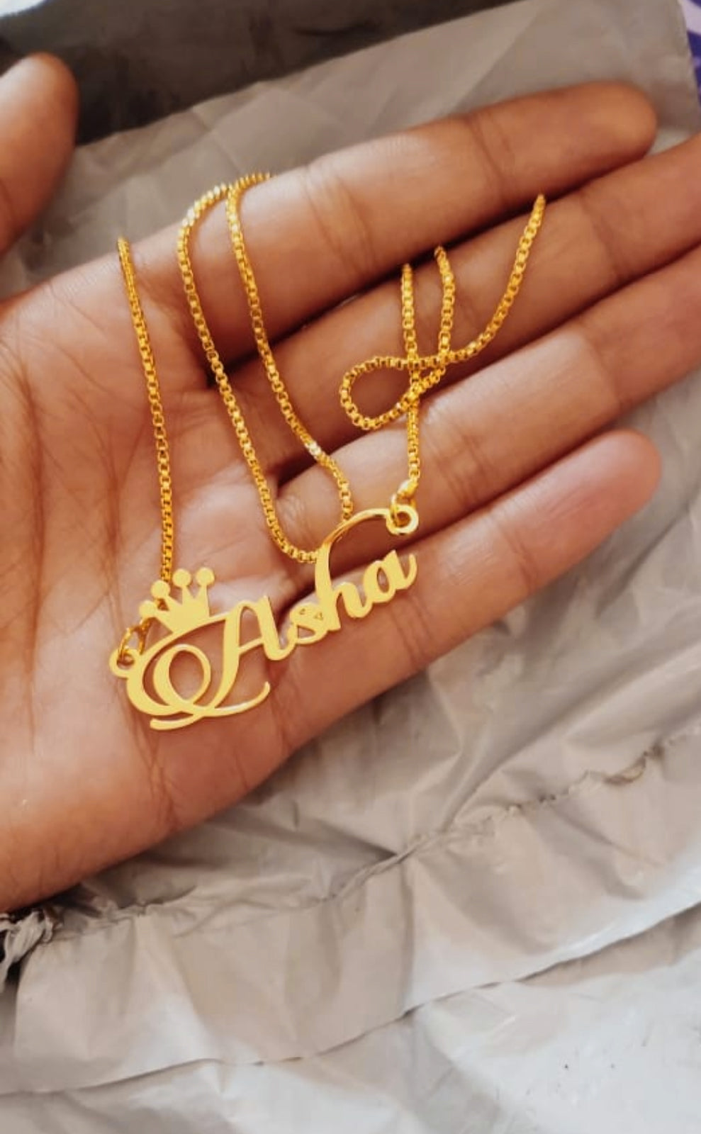 Cursive Curved Name Necklace
