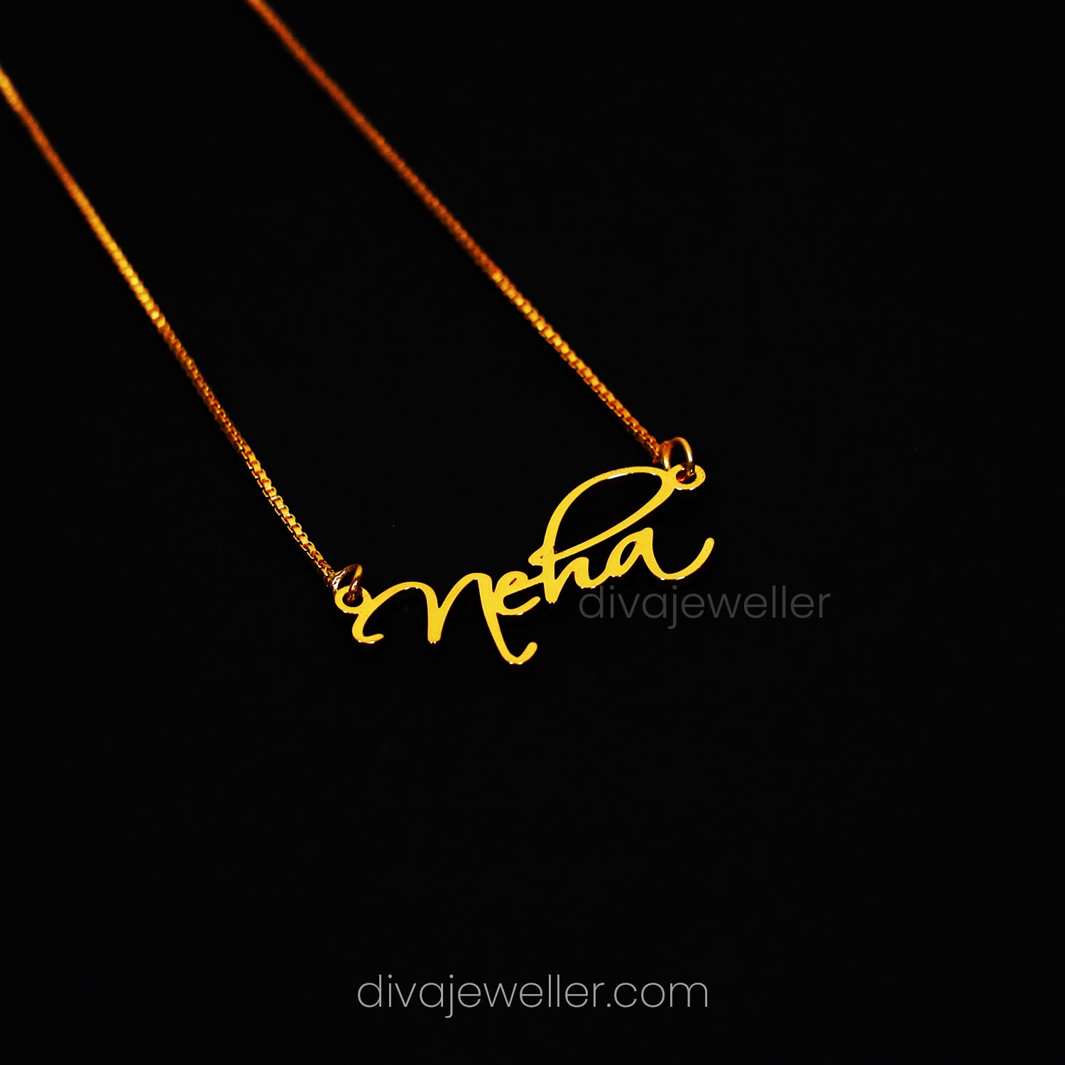 Cursive Curved Name Necklace